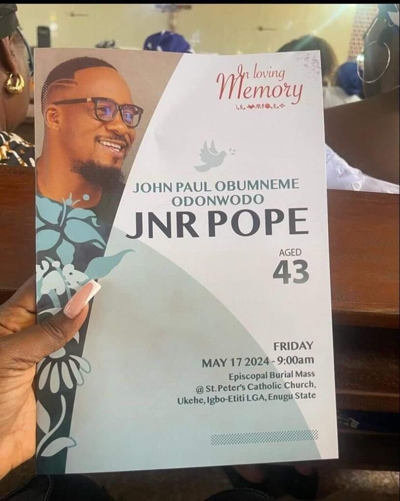 PHOTOS: Remains of late Nollywood actor, Junior Pope laid to rest